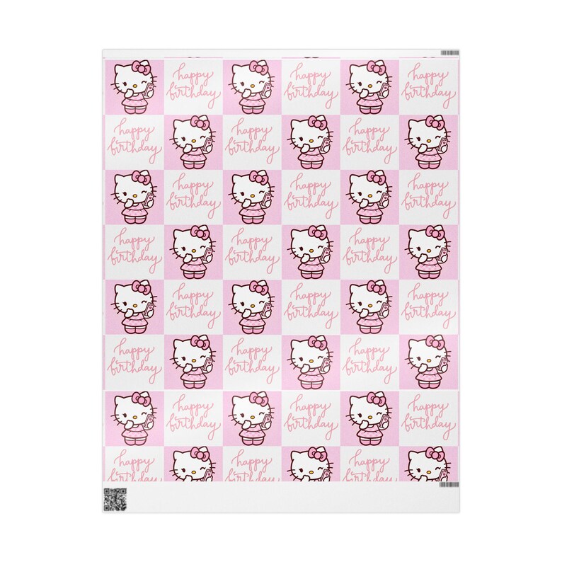 Hello Kitty Birthday Wrapping Paper (pink, Birthday) - Etsy