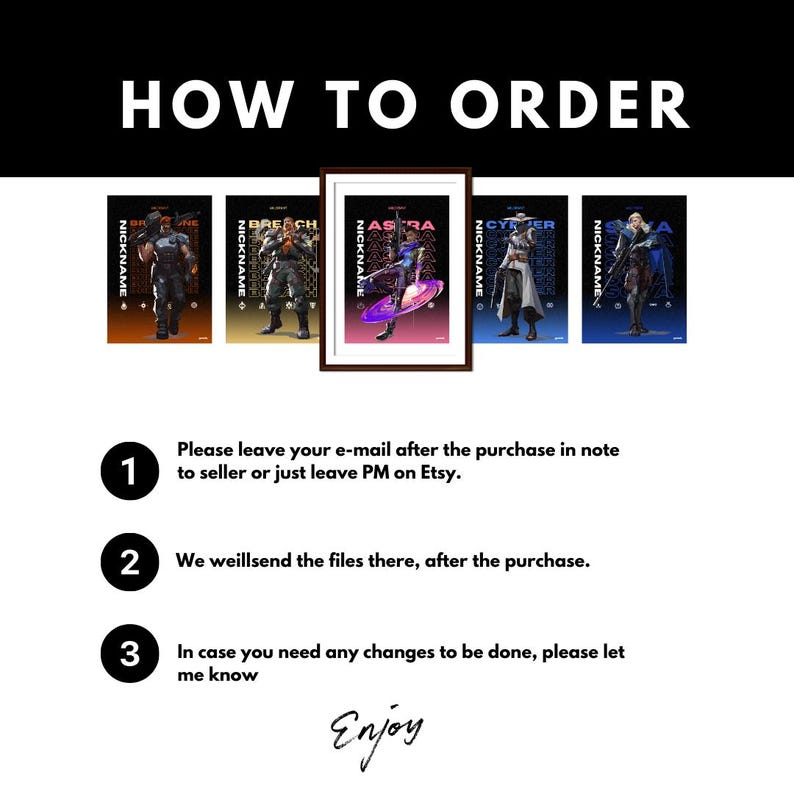 Custom Valorant Agent Posters - Personalize With Your In-game Name! - Etsy