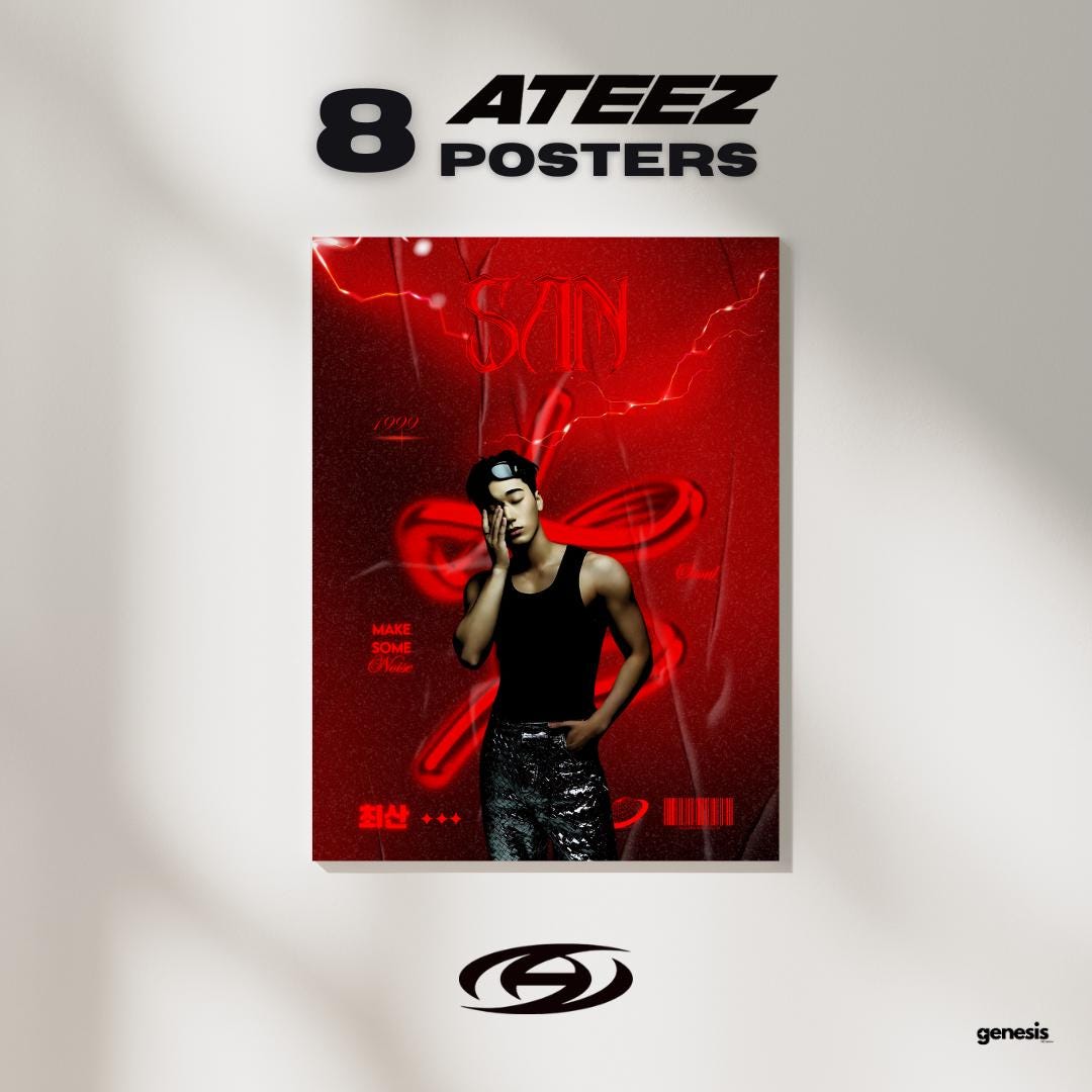 ATEEZ – Set of 8 Posters | Individual Member Posters - Etsy