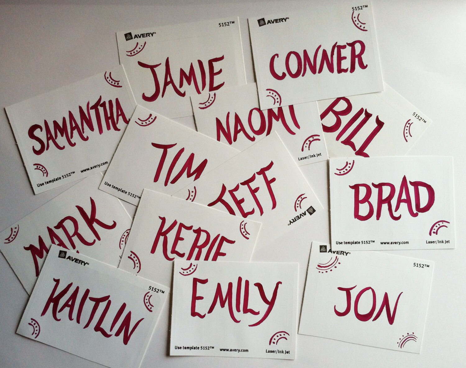 Custom Name Tags - Handlettering - Party or Event Accessories - Etsy