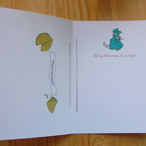 10 Cards Dual-holiday Card for Hanukkah and Christmas Pigeon Eating ...