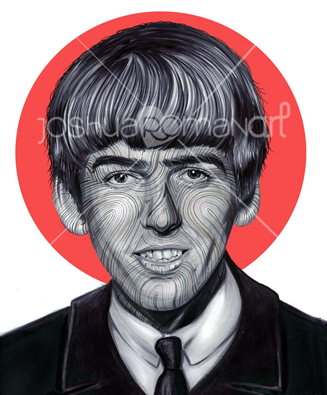 Beatles Fab Four George Harrison - Print - Etsy