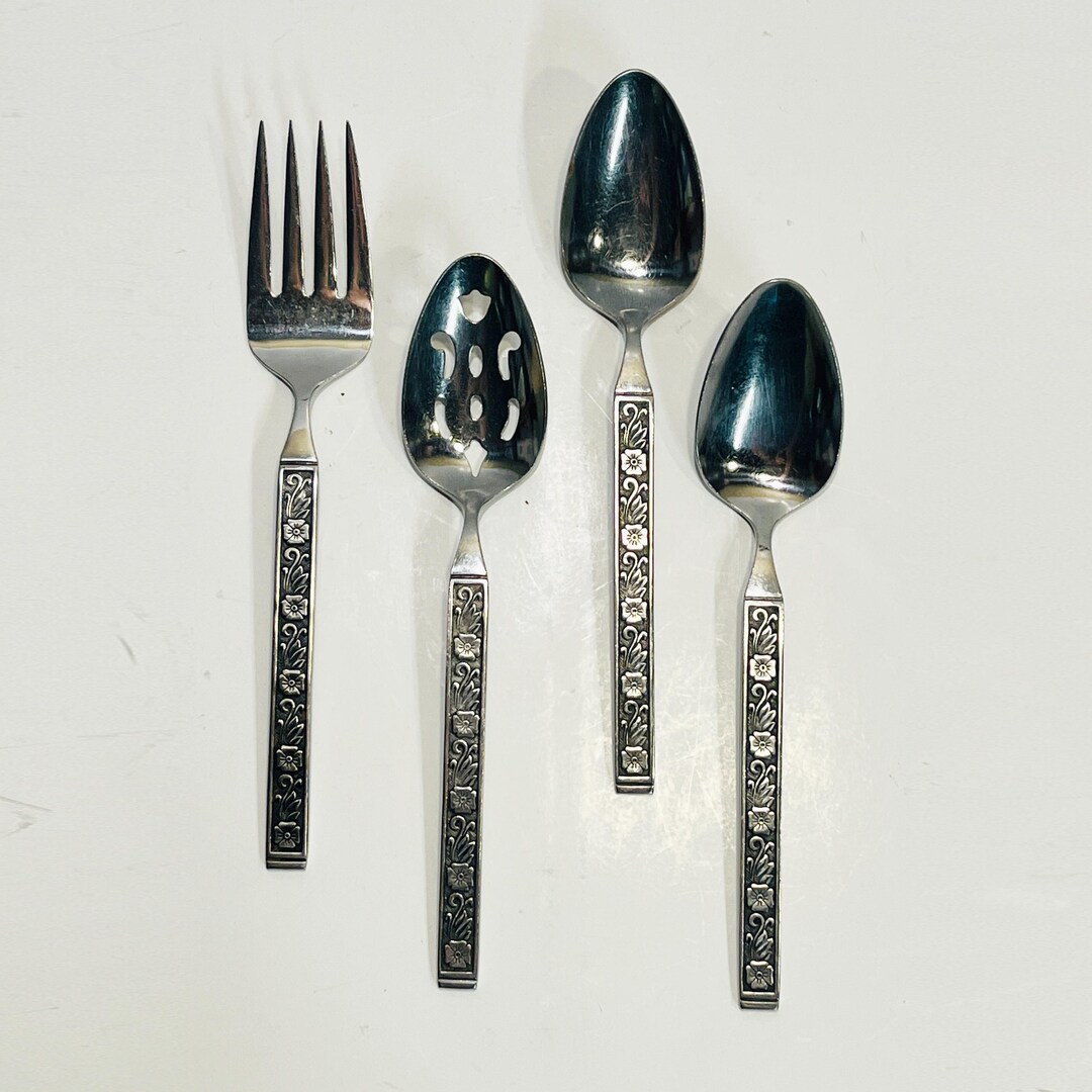 Vintage "night Blossom" Gold Standard, Stainless Japan Floral ...