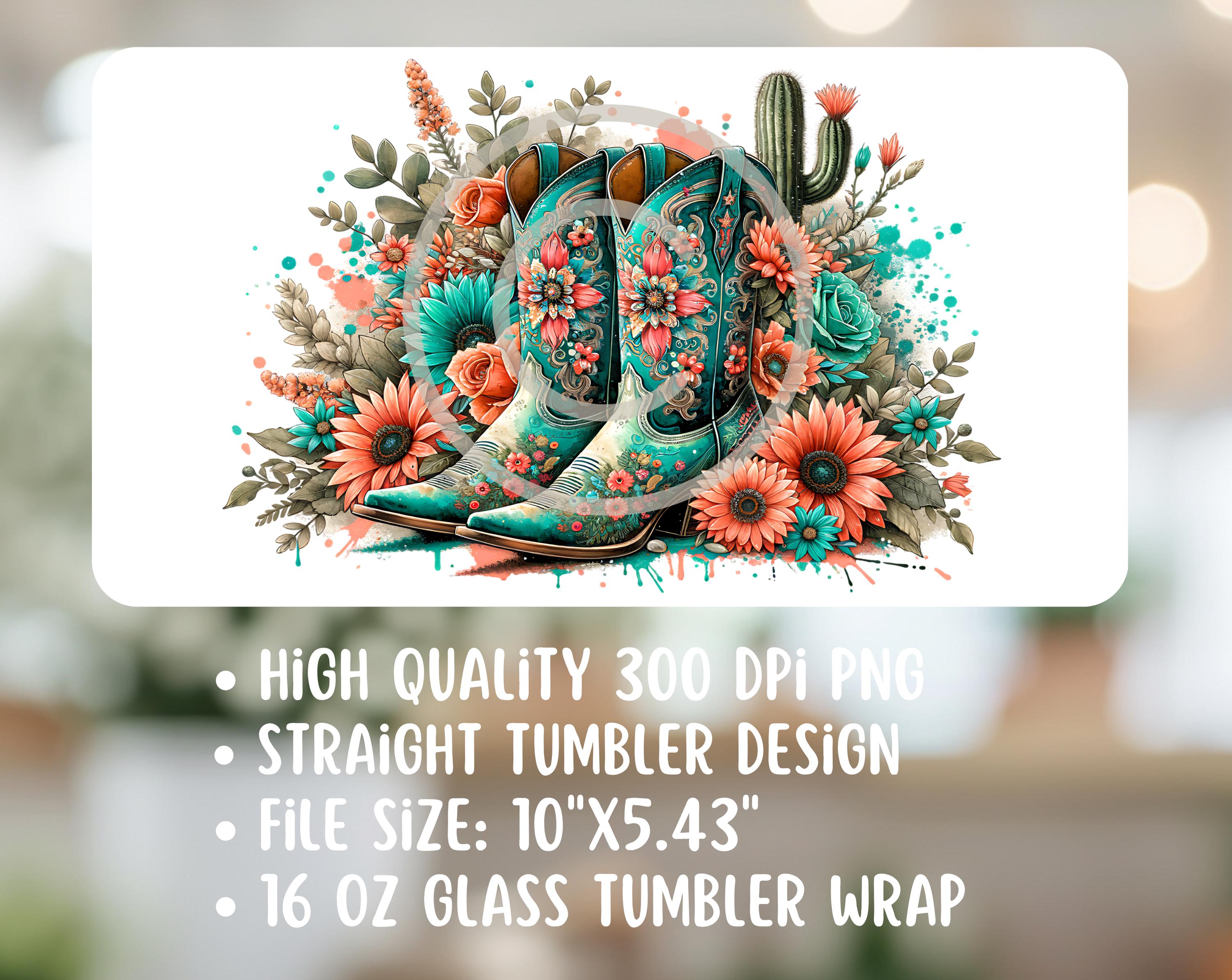 Western Glass Can Wrap Sublimation Designs,cowboy Themed Gifts 16oz ...