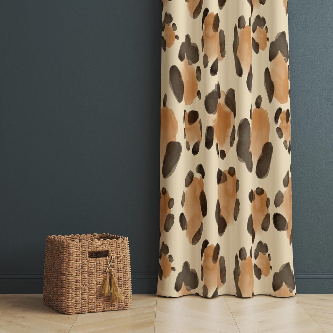Leopard Print Curtains, Safari Animal Print Curtains, Wild Animal Print ...