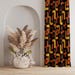 Bold Geometric Drapery, African Wax Print Curtains, Vibrant Orange ...