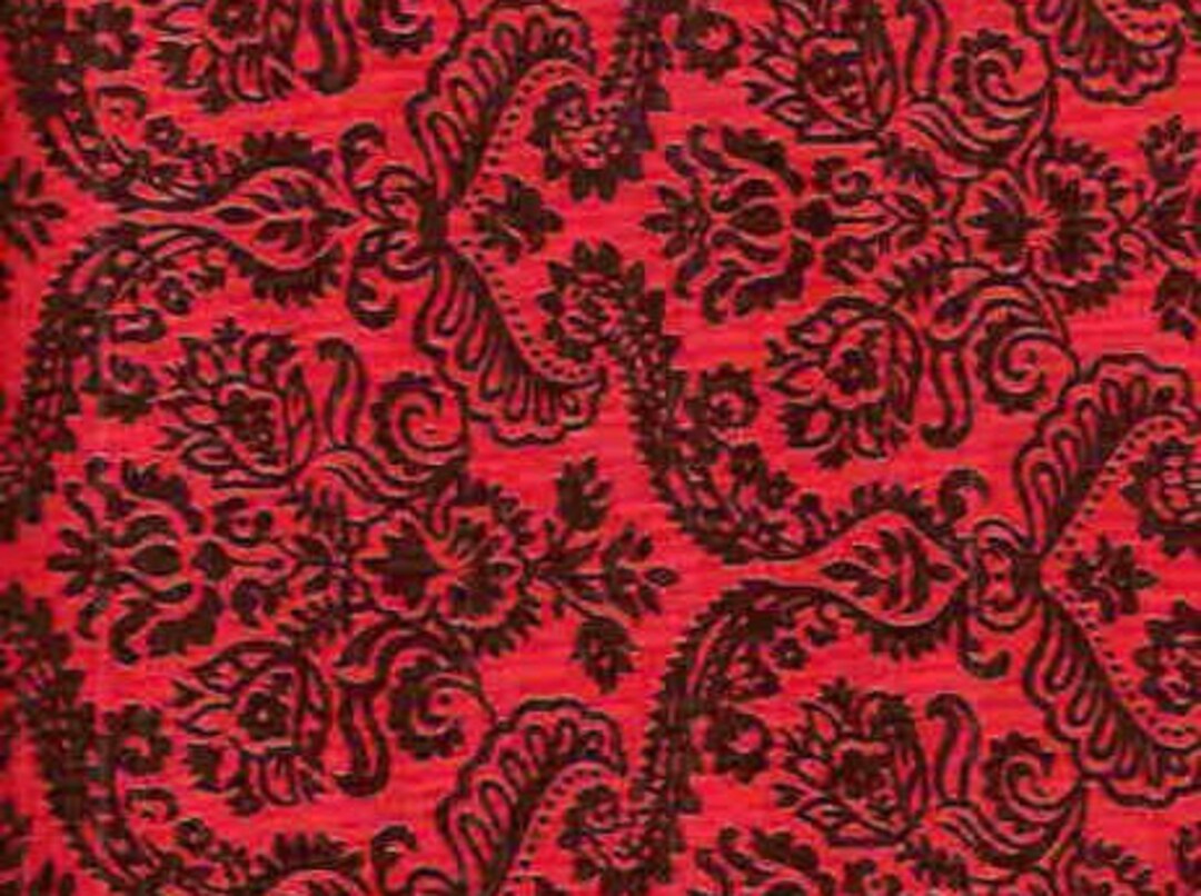 Fabric by Yard | Dainty Damask Clementine Red Floral Michael Miller ...