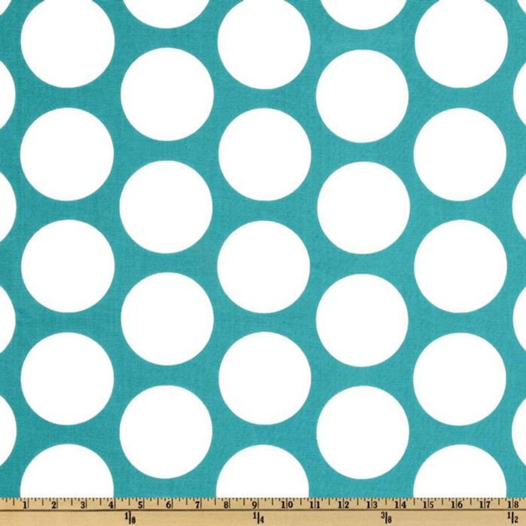 Fabric by Yard | Premier Prints Dandie Dots Turquoise/white - Polka ...