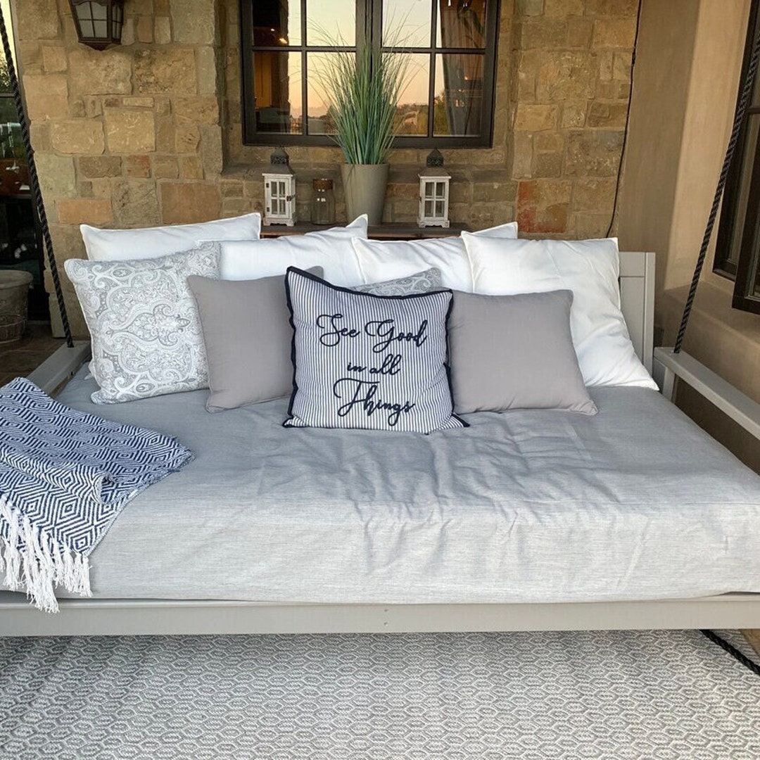 Sunbrella Canvas Granite Twin Mattress Cover Ready to Ship Sunbrella ...