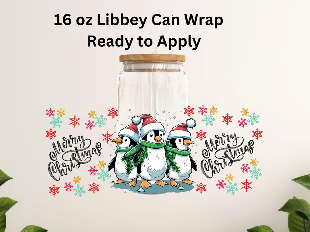 Snowman UV DTF 16oz Cup Wrap | Christmas Tumbler Decal - Etsy