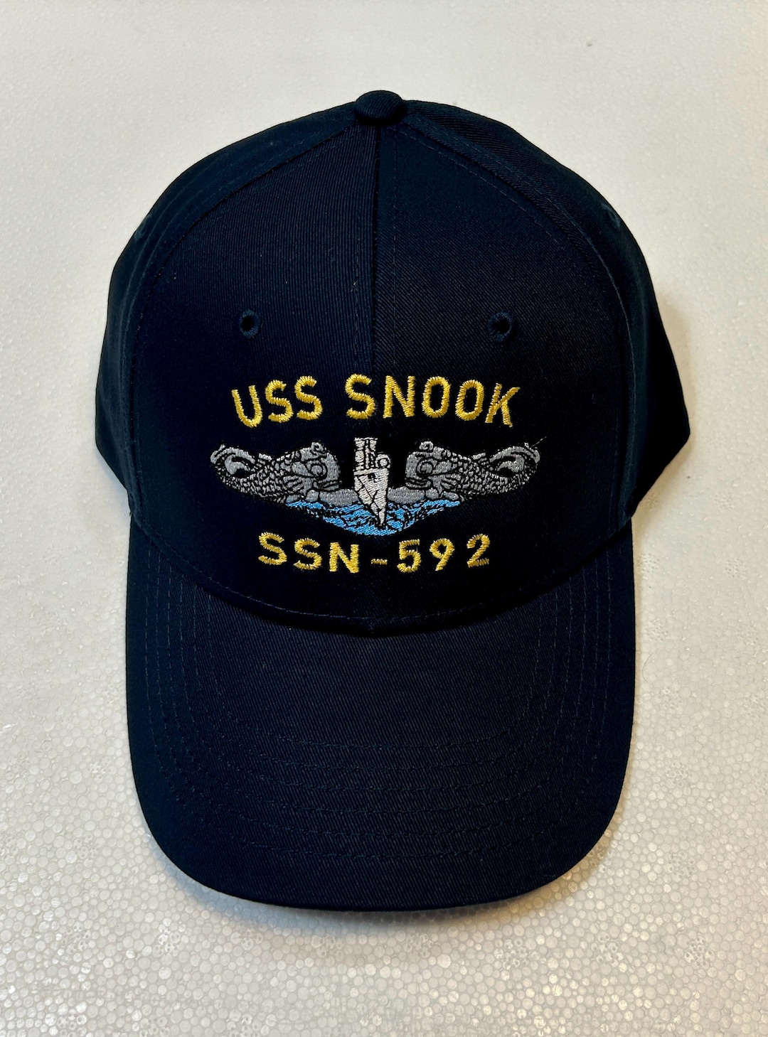 USS Snook SSN 592 Embroidered Ball Cap Submarine Enlisted Silver ...