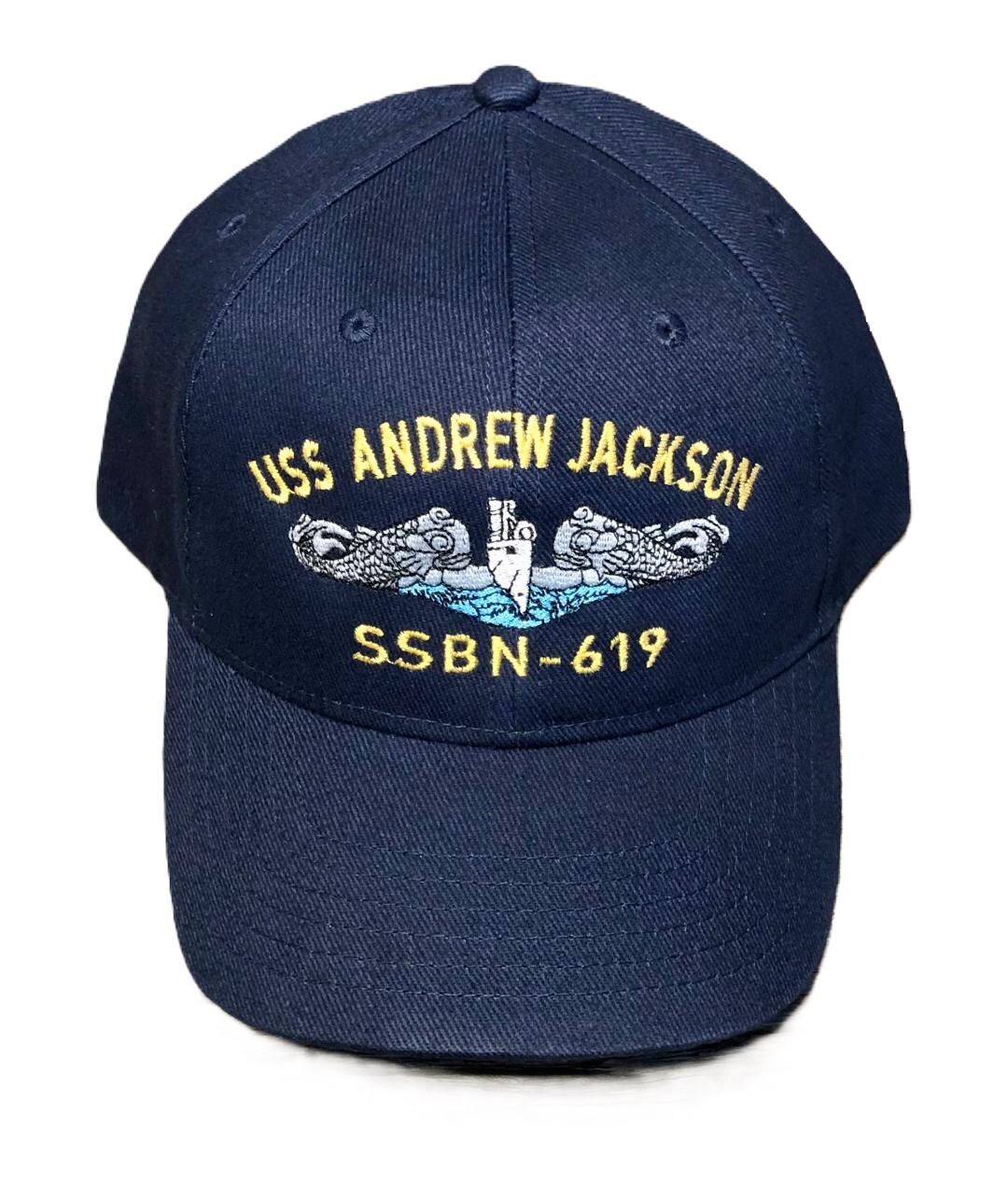 USS Andrew Jackson SSBN 619 Embroidered Ball Cap Submarine Enlisted ...