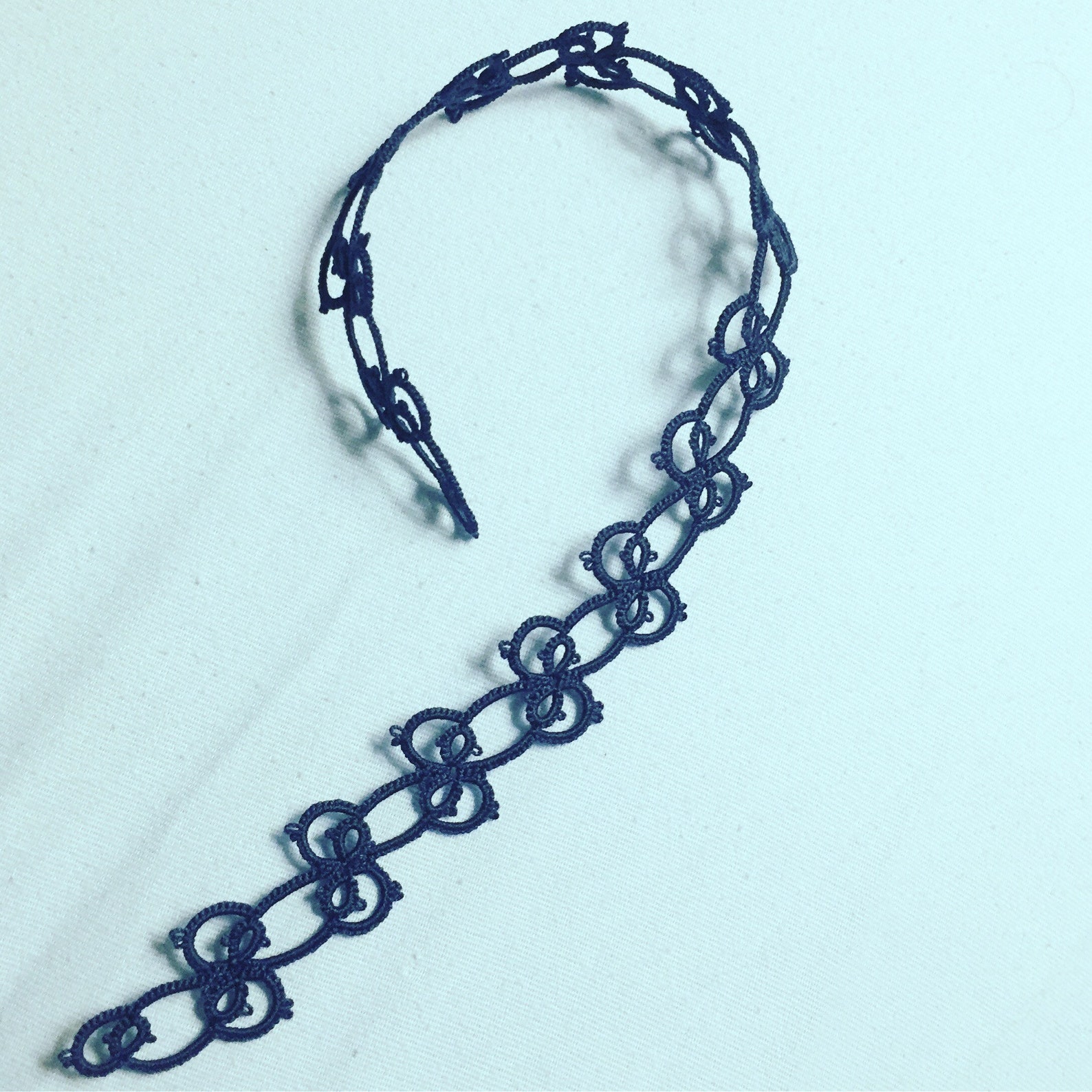 Loop-de-loo Choker tatted Necklace - Etsy