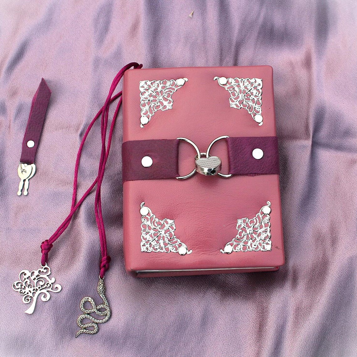 Pink Thick Notebook Handmade, Moon Magic Journal, Antique Huge Journal ...