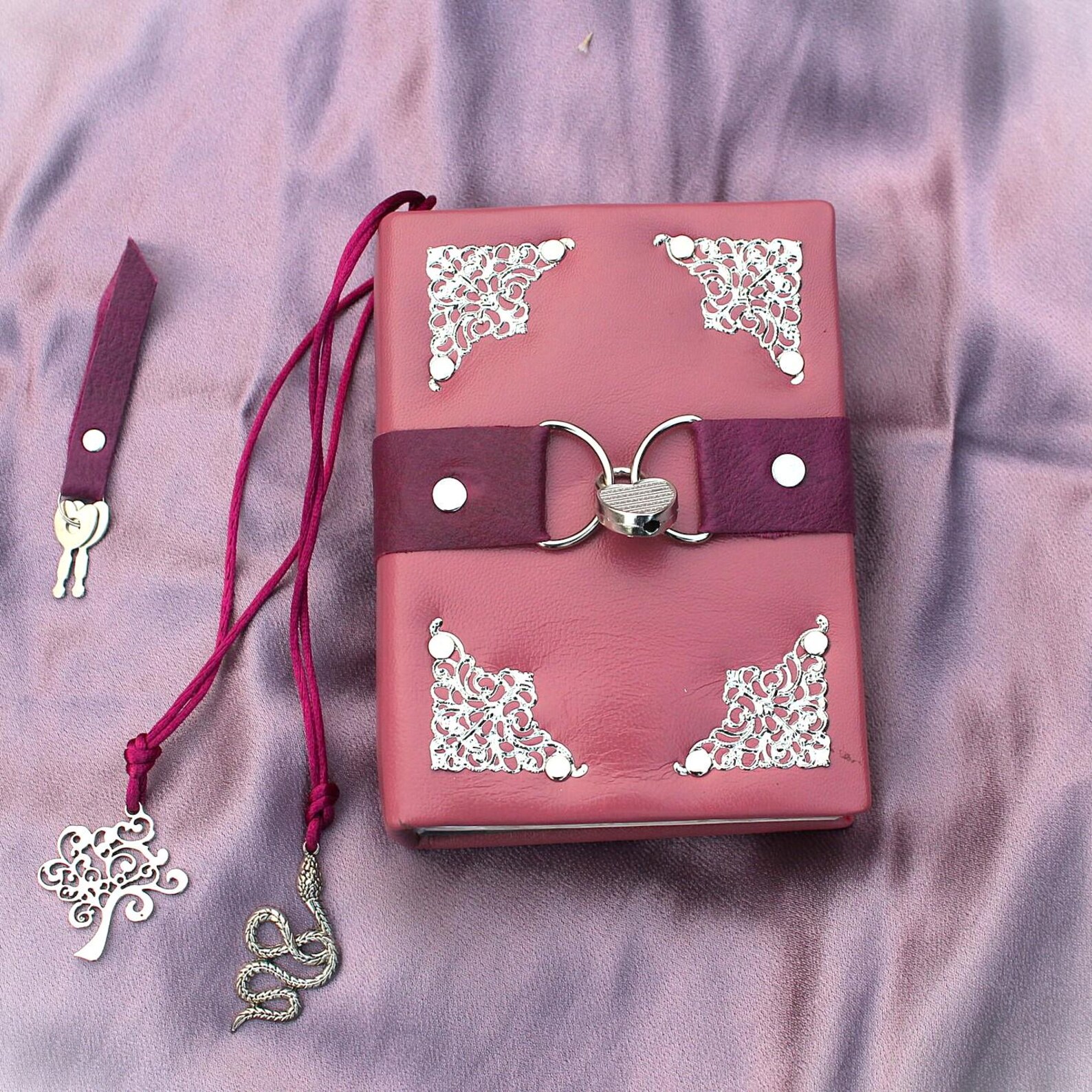 Pink Thick Notebook Handmade, Moon Magic Journal, Antique Huge Journal ...