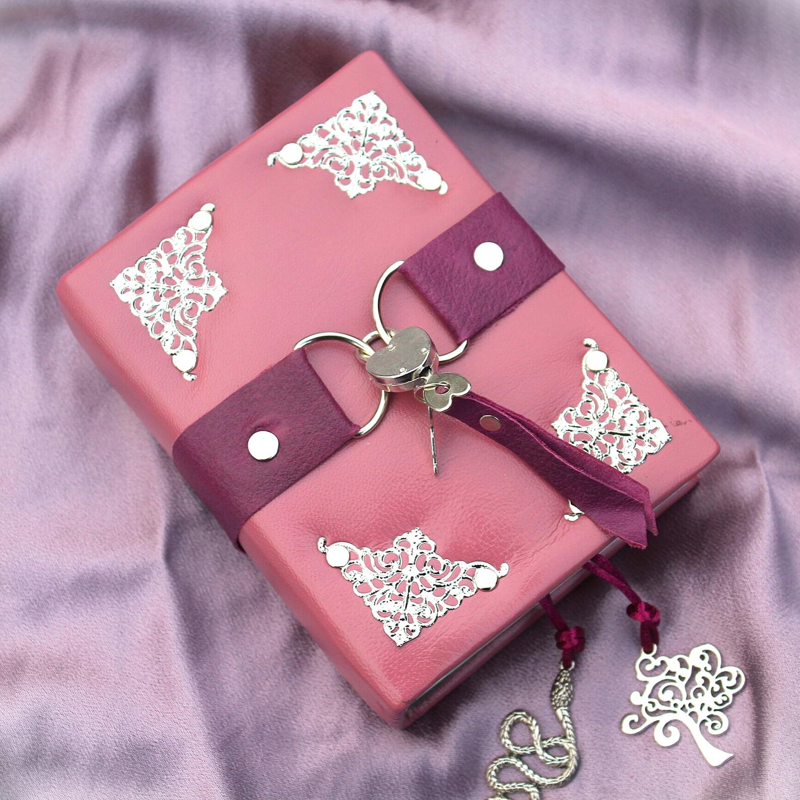 Pink Thick Notebook Handmade, Moon Magic Journal, Antique Huge Journal ...