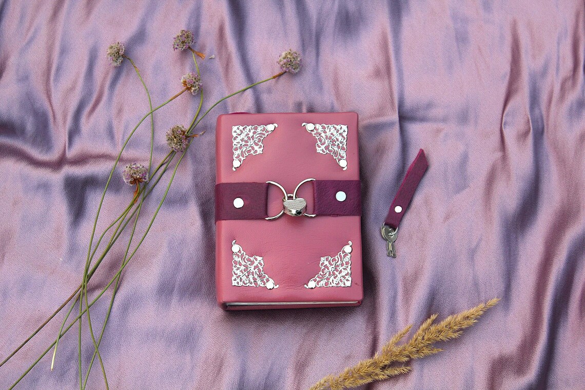 Pink Thick Notebook Handmade, Moon Magic Journal, Antique Huge Journal ...