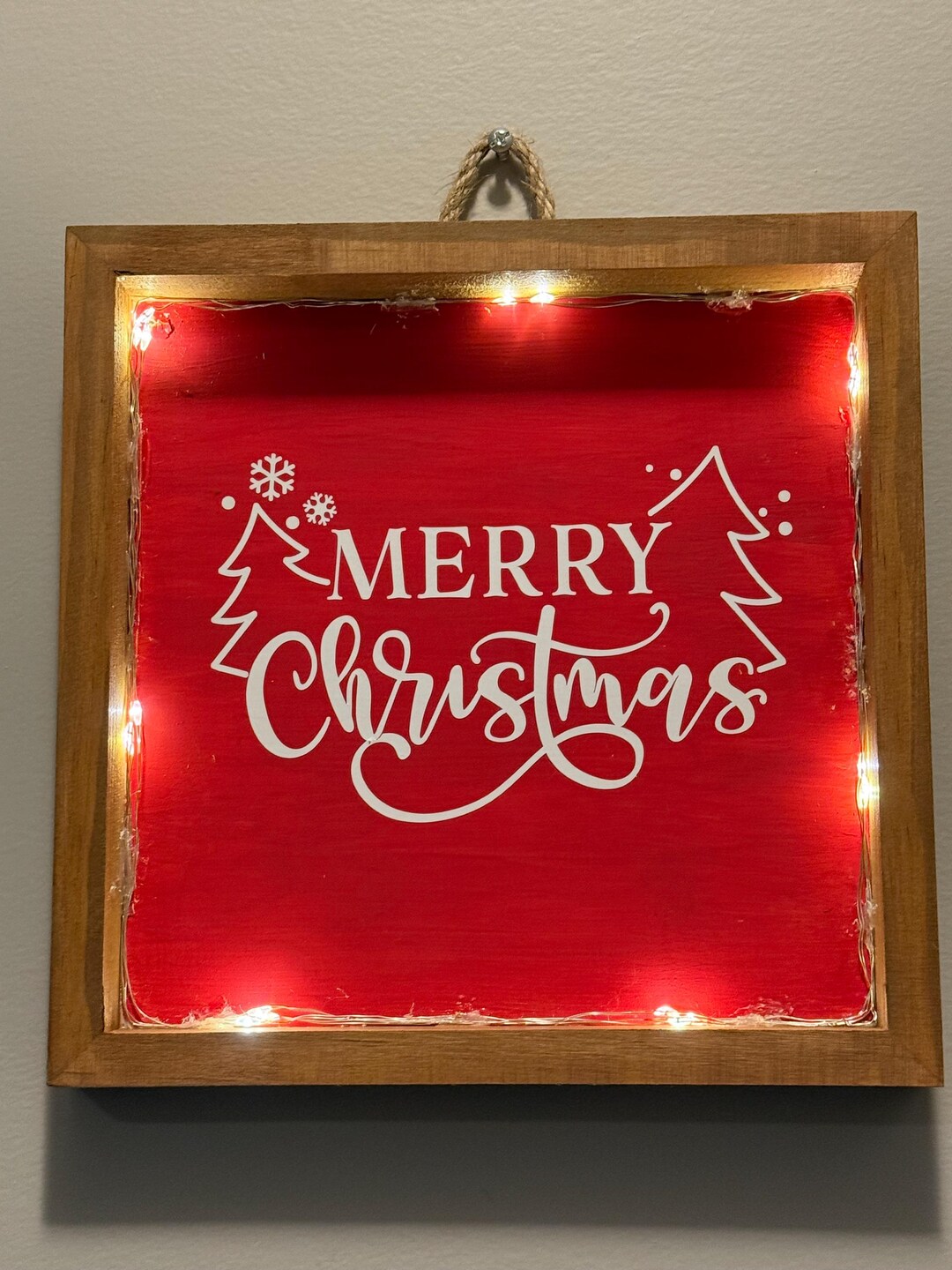 Merry Christmas Sign With Lights - Merry Christmas Wood Sign ...