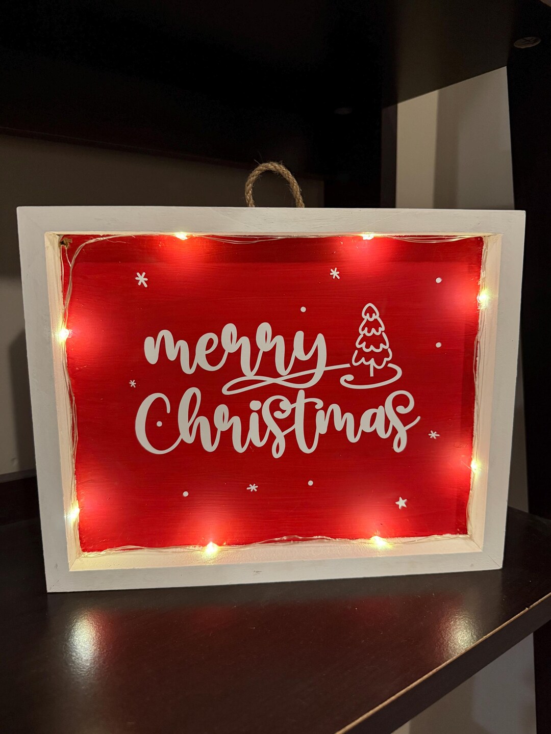 Merry Christmas Sign With Lights Merry Christmas Wood Sign Christmas ...
