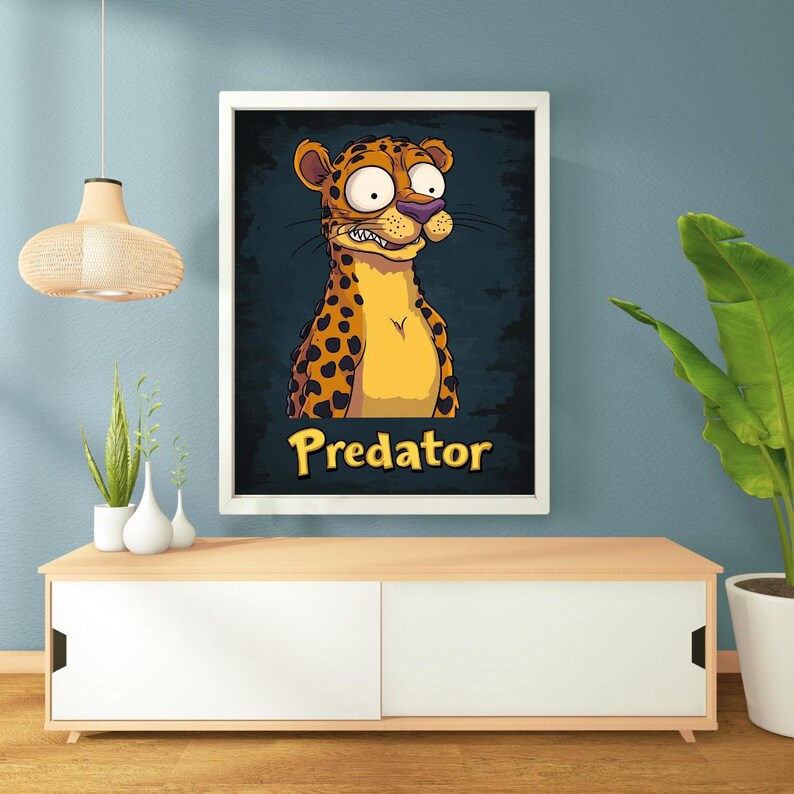 Unique Funny Simpsons Cheetah Poster Cartoon Cheetah Print Animal Wall ...