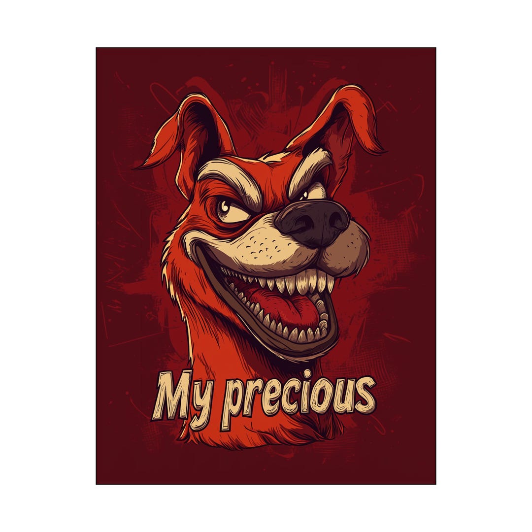 Unique Funny Simpsons Dog Poster Cartoon Dog Print Animal Wall Art ...