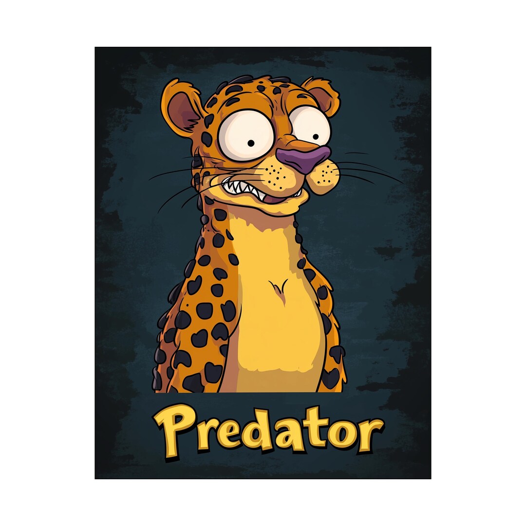 Unique Funny Simpsons Cheetah Poster Cartoon Cheetah Print Animal Wall ...