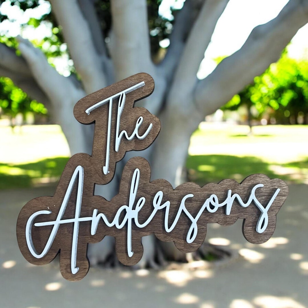 Custom Wall Hanging Name Sign, Personalized Family Name Sign, Last Name ...