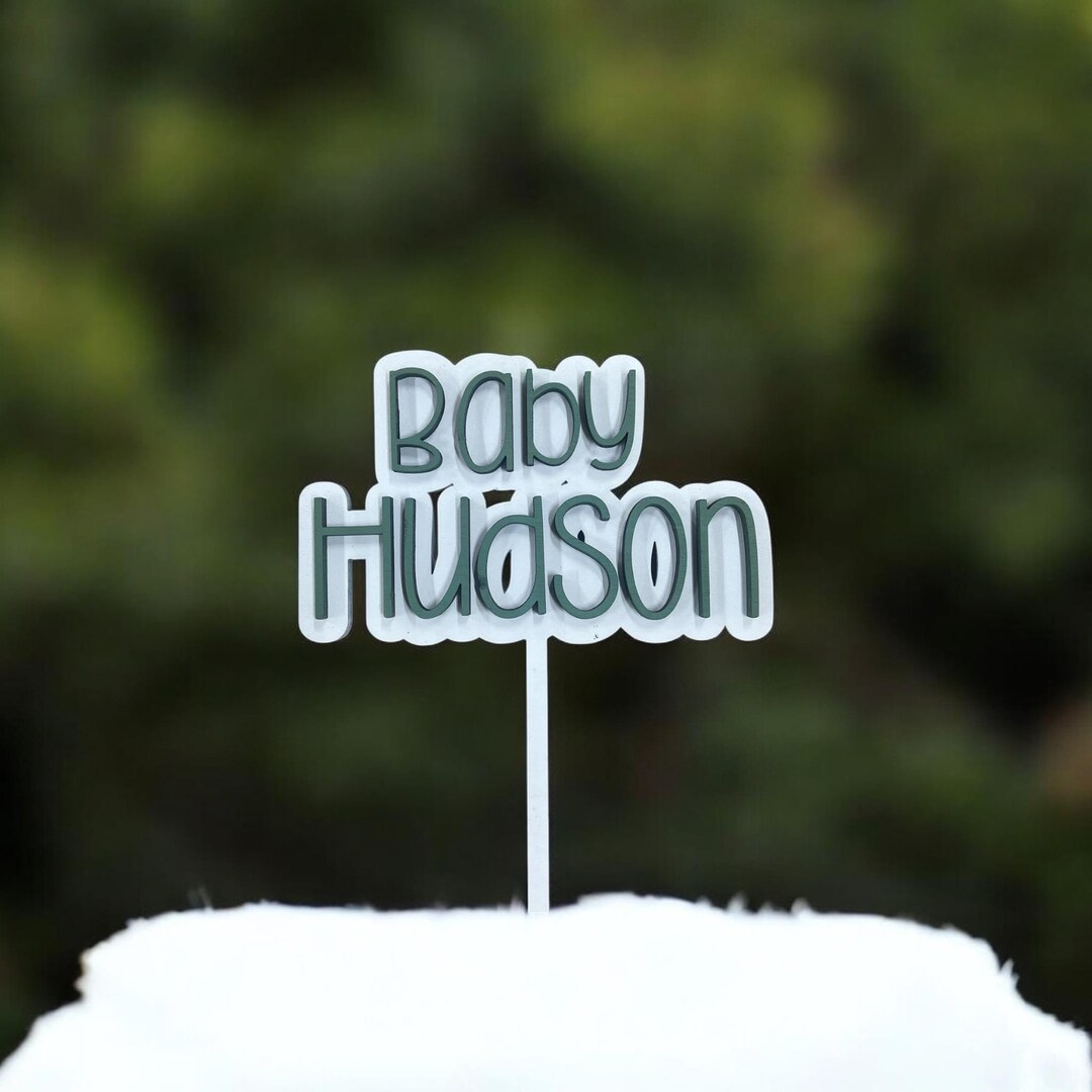 Baby Cake Topper, Personalized Baby Shower Cake Topper, Custom Gender ...