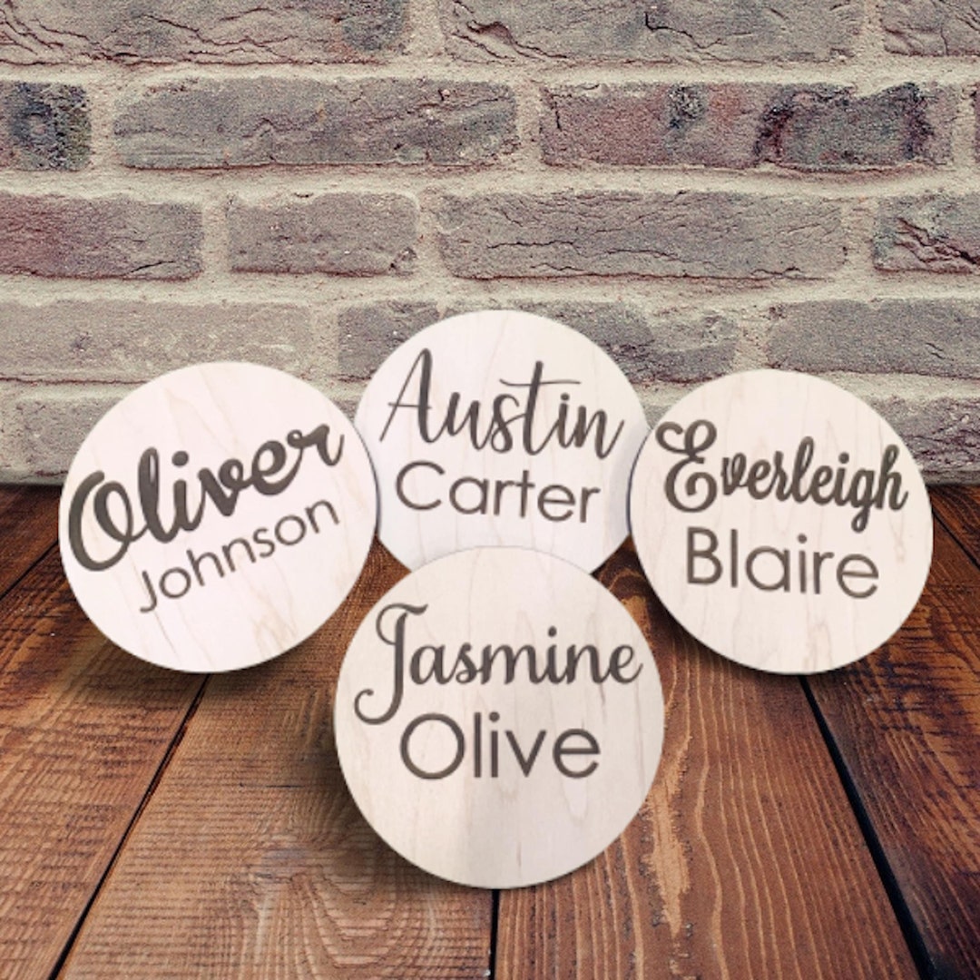 Baby Name Disc, Personalized Hospital Name Announcement, Customized ...