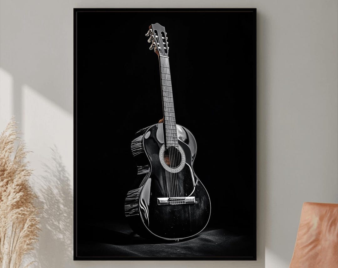 Acoustic Guitar Poster, Guitar Wall Art, Music Photography Print ...