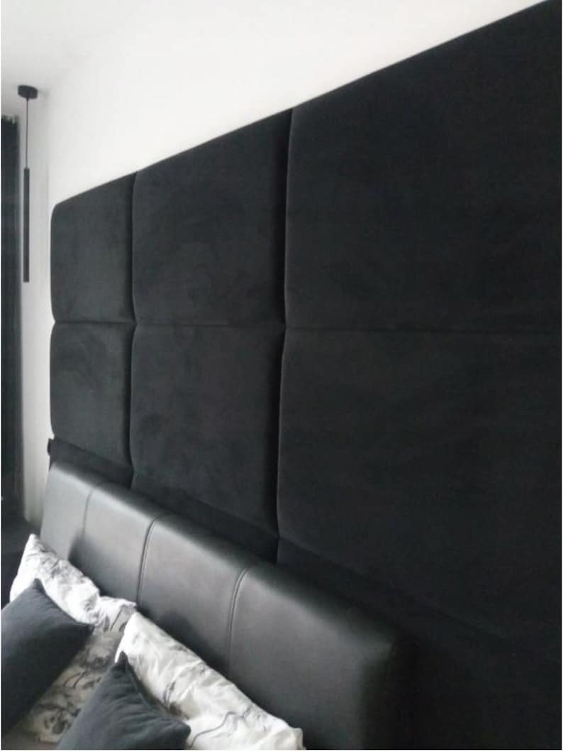 Custom Decorative Wall Panels Modern Upholstered Headboard, Fabric Wall ...
