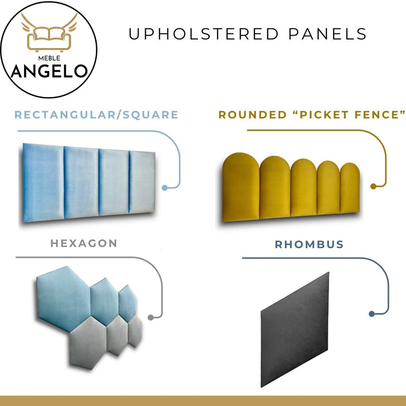 Wall Headboard, Upholstered Panels, Handcrafted Wall Panel, Bedroom ...