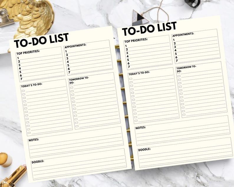 To Do List, Digital Daily to Do List, Daily Planner, Daily Checklist ...