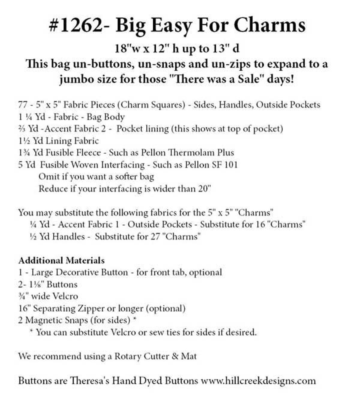 Big Easy for Charms PDF - Etsy