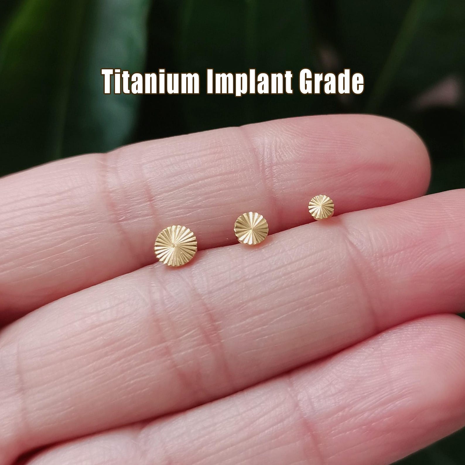 16G/18G/20G Titanium Whorl Disc Threadless Push Pin Labret Stud ...