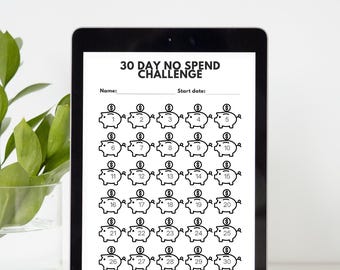 30 Day No Spend Challenge Printable - Etsy