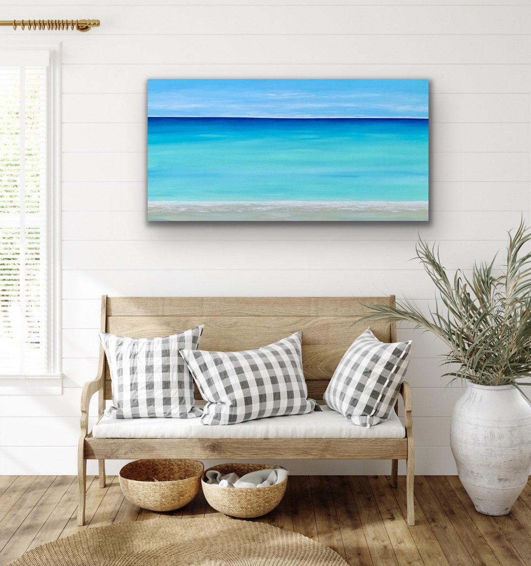 Seascape Beach Painting Modern Ocean Painting Contemporary Beach Art ...