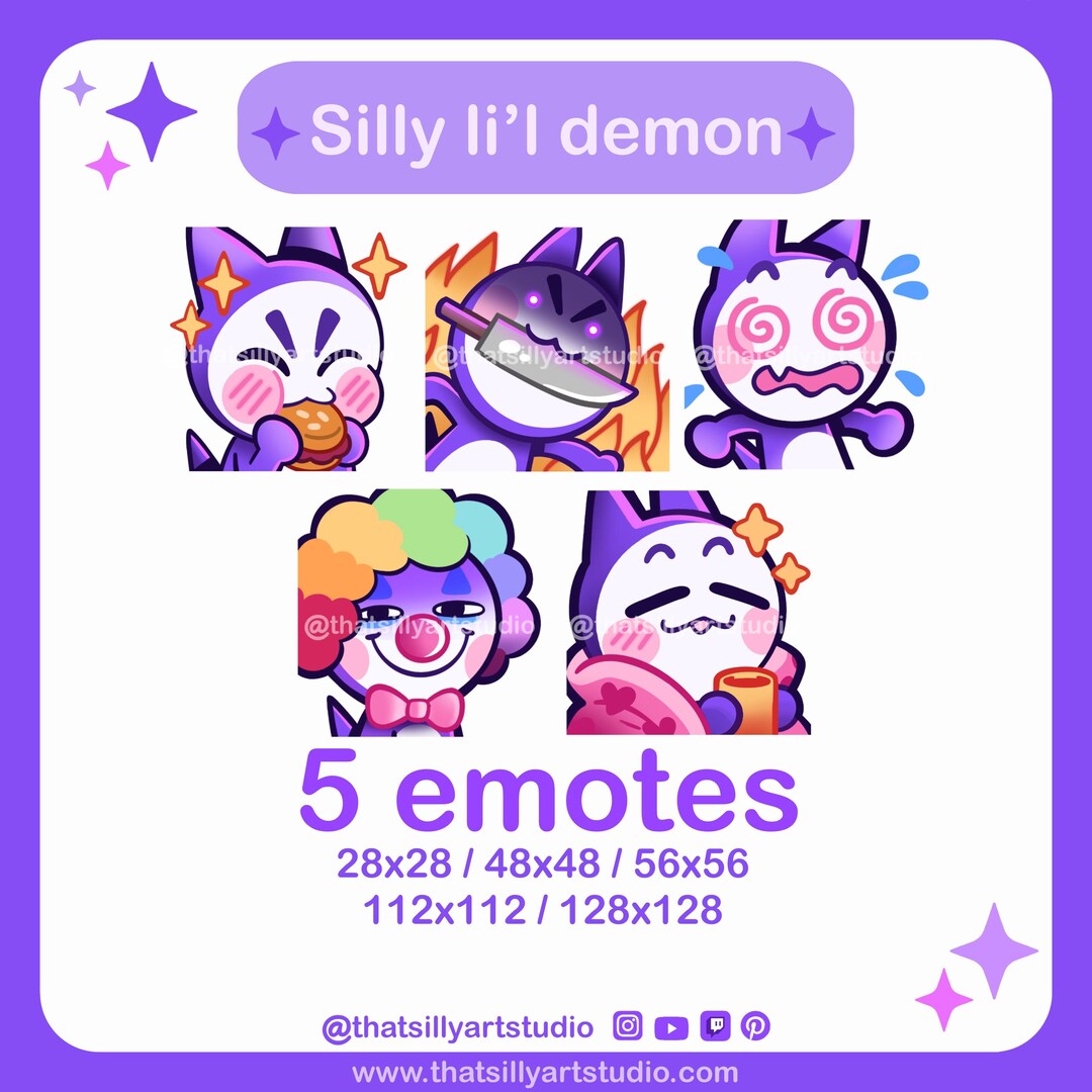 Silly Lil Demon Emotes Pack2 - Etsy