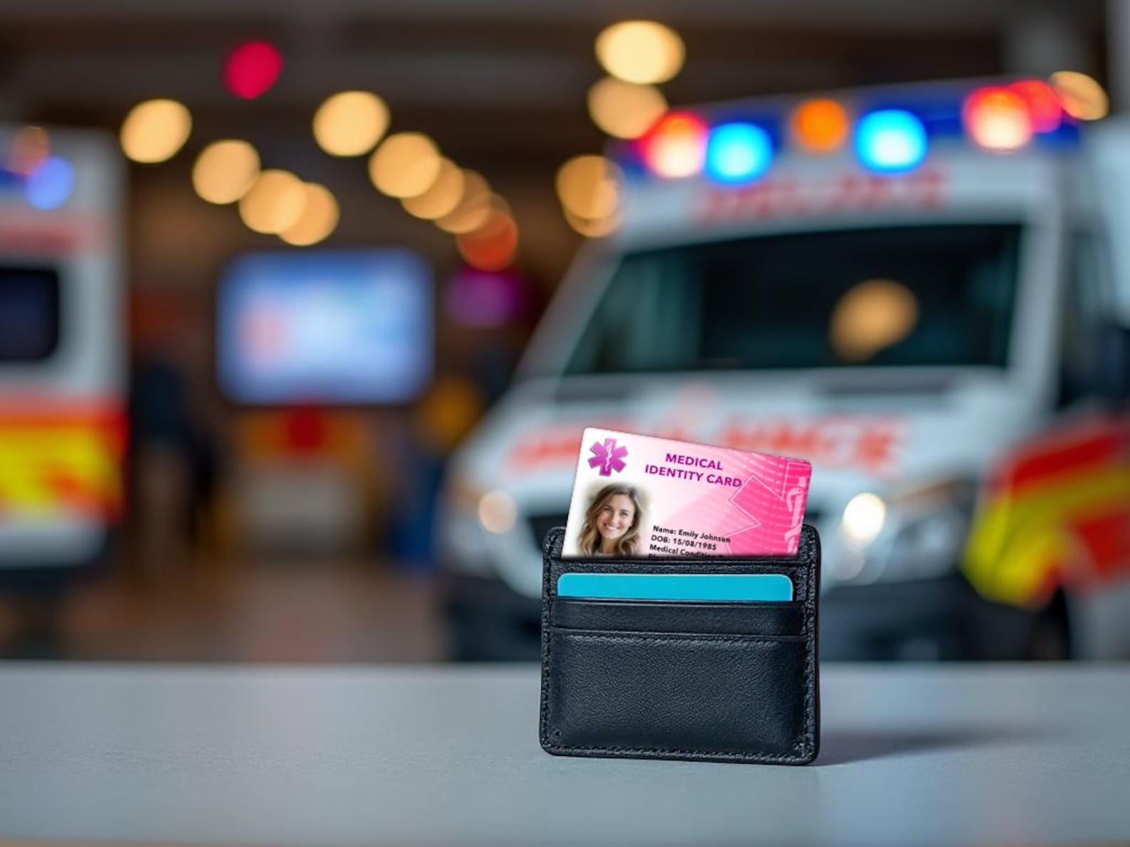 Personalized Medical ID Card Emergency Allergy & Condition Alert Custom ...