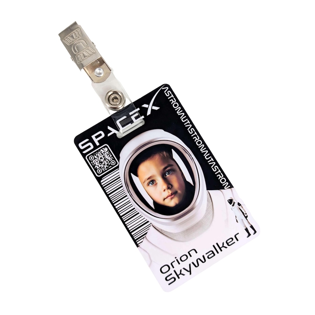 Personalized Spacex Astronaut ID Badge: Cosplay Costume Prop - Etsy