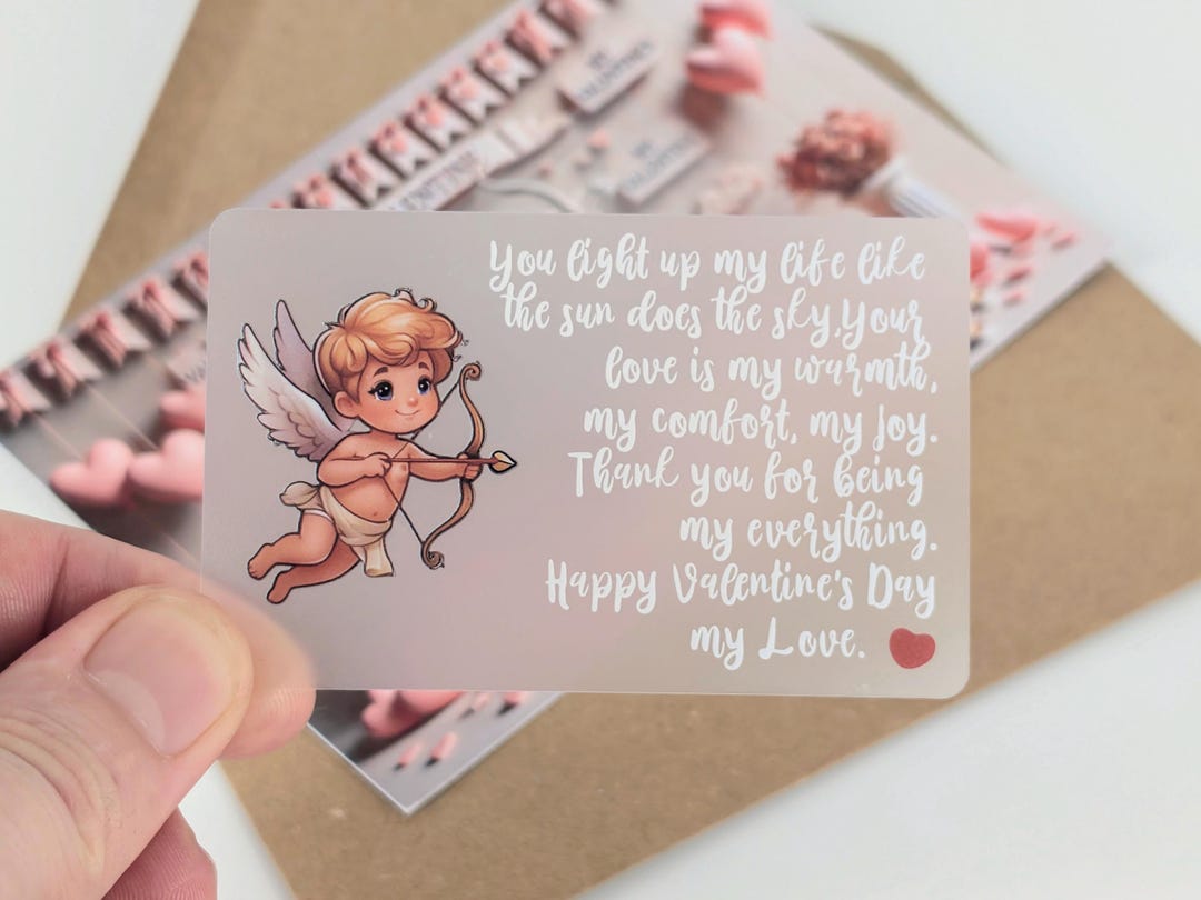 Valentine Keepsake Poem in Your Wallet Gift for Boyfriend Girlfriend ...