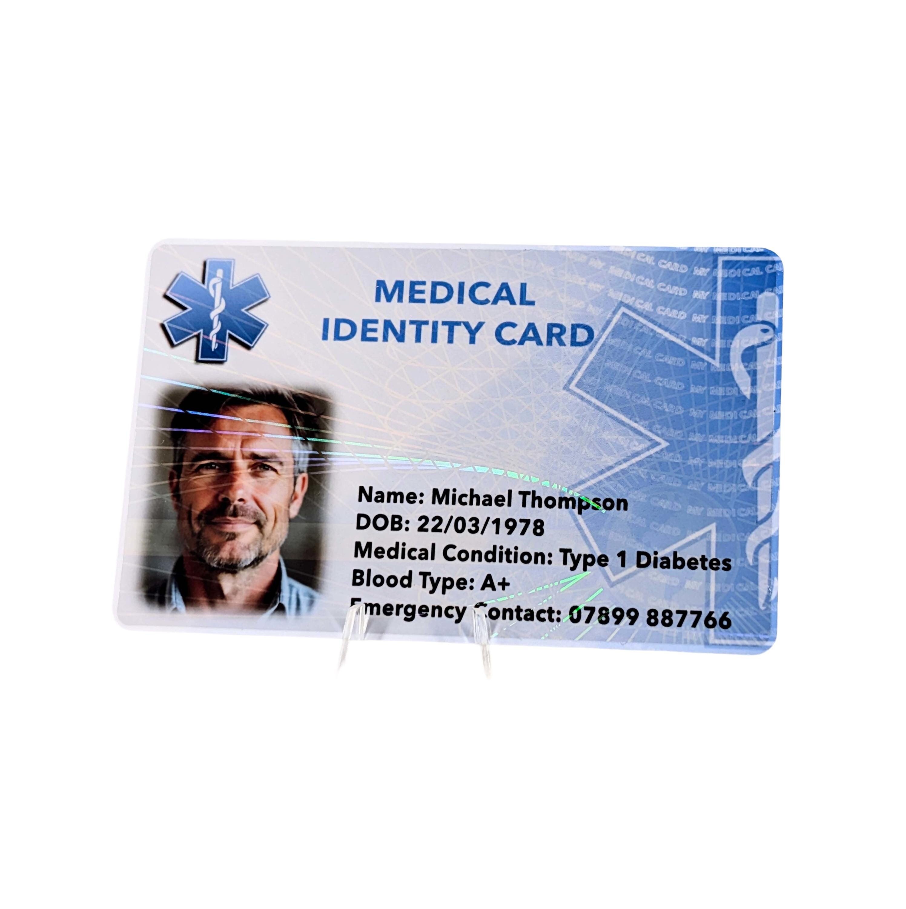 Personalized Medical ID Card: Emergency Contact, Allergy Alert - Etsy