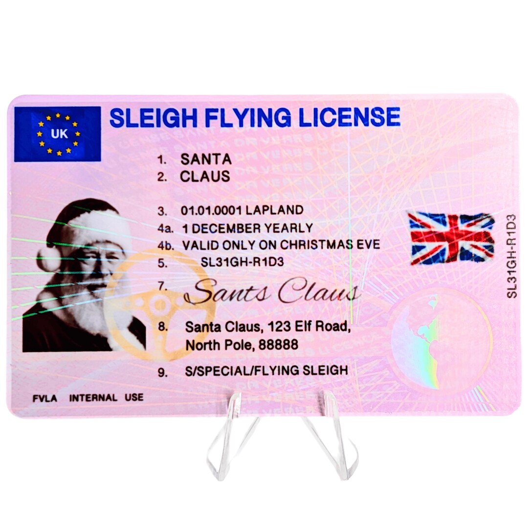 Santa's Sleigh Flying License: Personalized Christmas Gift for Kids - Etsy