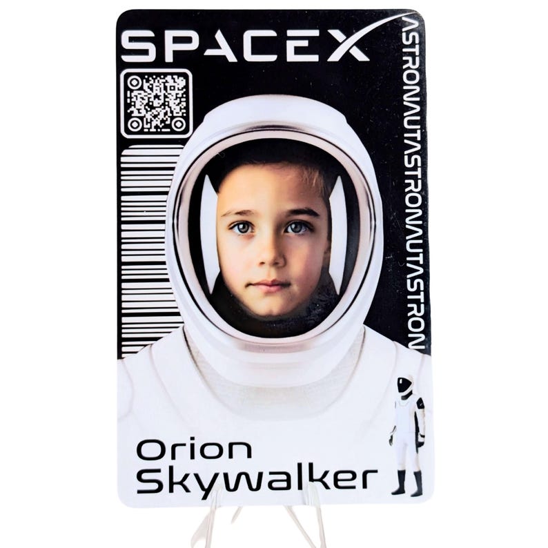 Personalised Spacex Astronaut Cosplay ID Space X Astronaut ID Badge ...