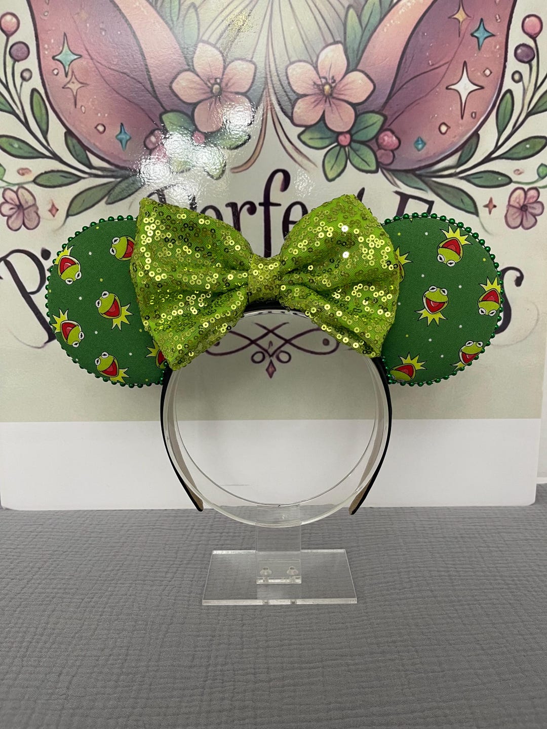 Kermit the Frog Muppet Show Disney Mickey Ears With Light up Bow Option ...