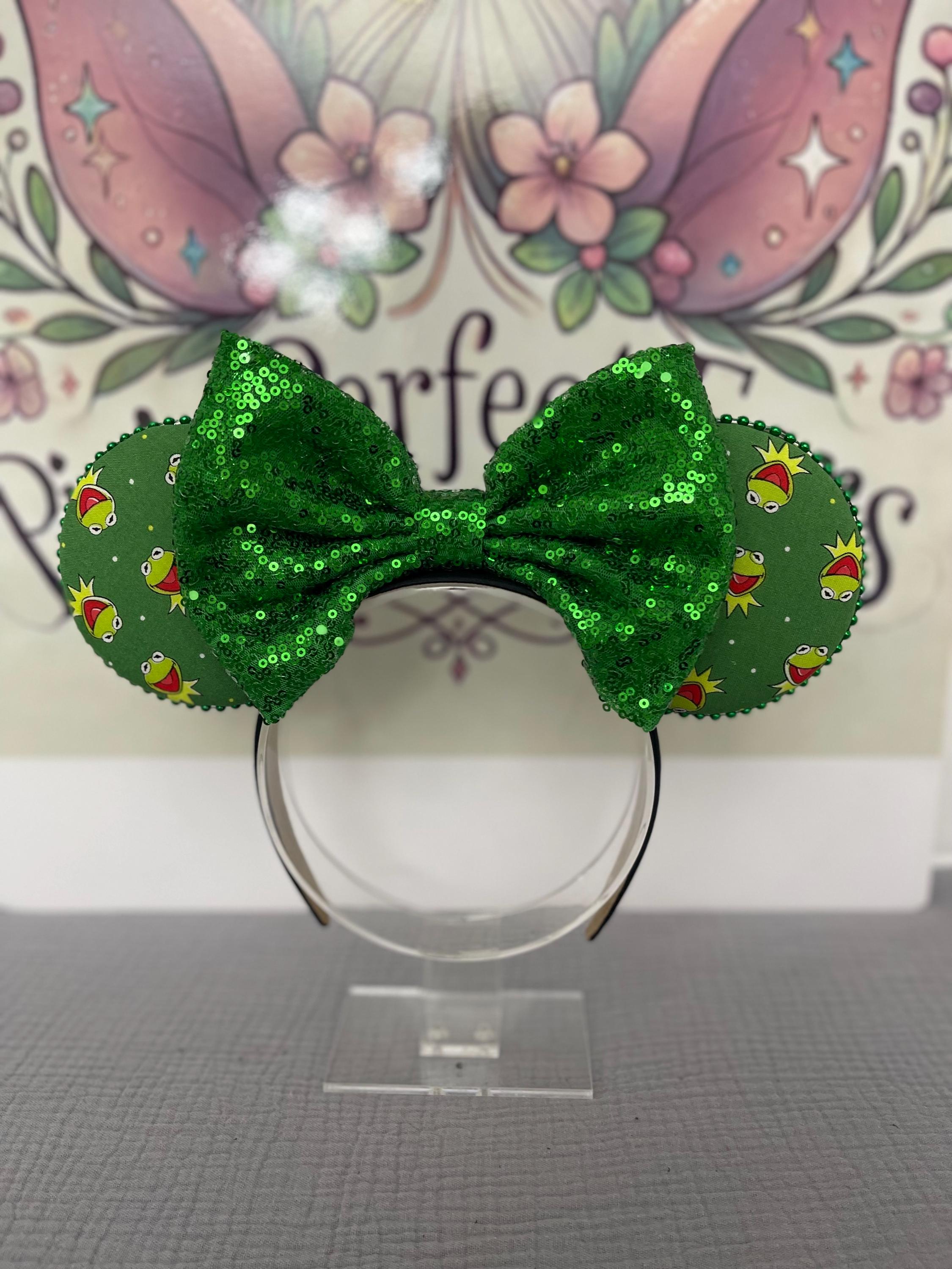 Kermit the Frog Muppet Show Disney Mickey Ears With Light up Bow Option ...