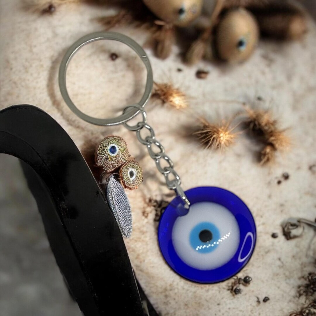 Classic Blue Evil Eye Keychain - Symbol of Protection and Positivity - Etsy