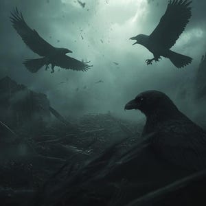Dramatic Raven Art Bundle 8 Ai-generated Dark & Mysterious Raven Images ...