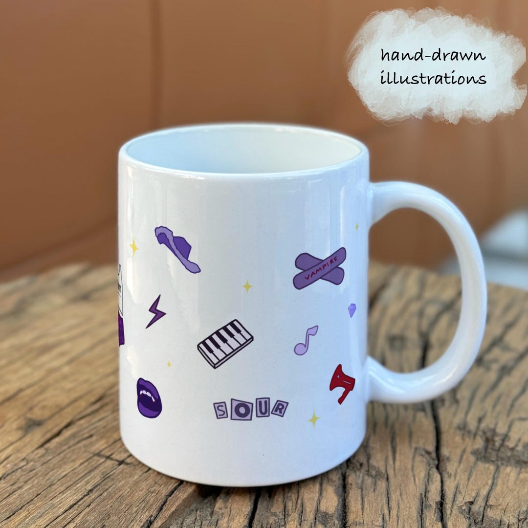 Olivia Rodrigo Mug | Hand-drawn Graphic Design Illustrations | Guts ...