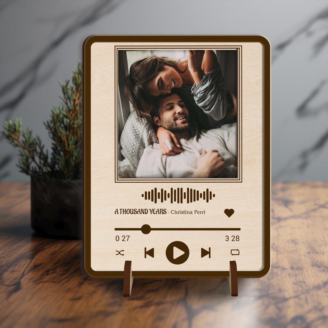 Personalized Song Plaque Photo Sign Custom Song Playlist Music Picture ...